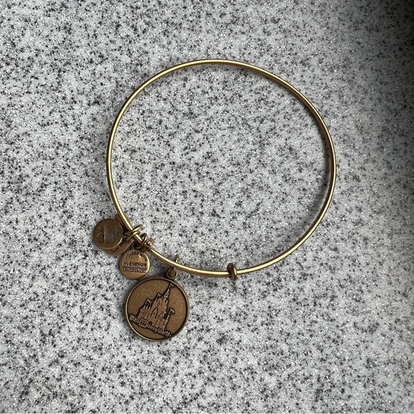 Alex and Ani | Jewelry | Alex And Ani Rafaelian Gold Walt Disney World Castle Charm Bangle ...